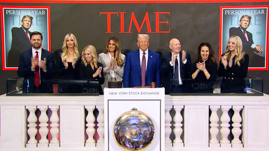 Trump rings NYSE bell, named Time’s Person of the Year