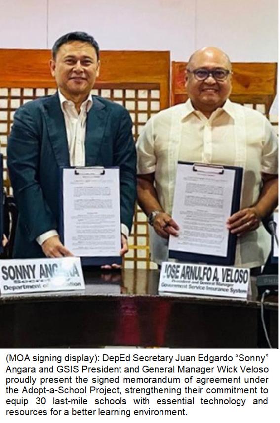 GSIS, DepEd expands support to more last mile schools
