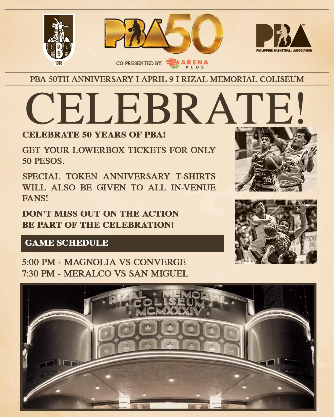 PBA lowers ticket prices on selected sections as league celebrates 50th ...