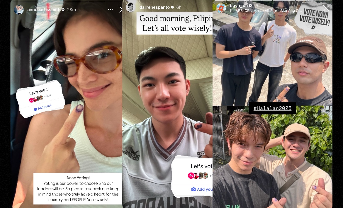 Celebrities flaunts inked fingers as they finish voting on election day