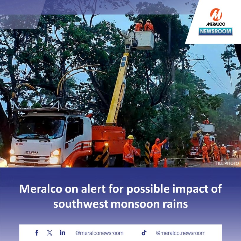 Meralco on high alert as habagat rains threaten flooding