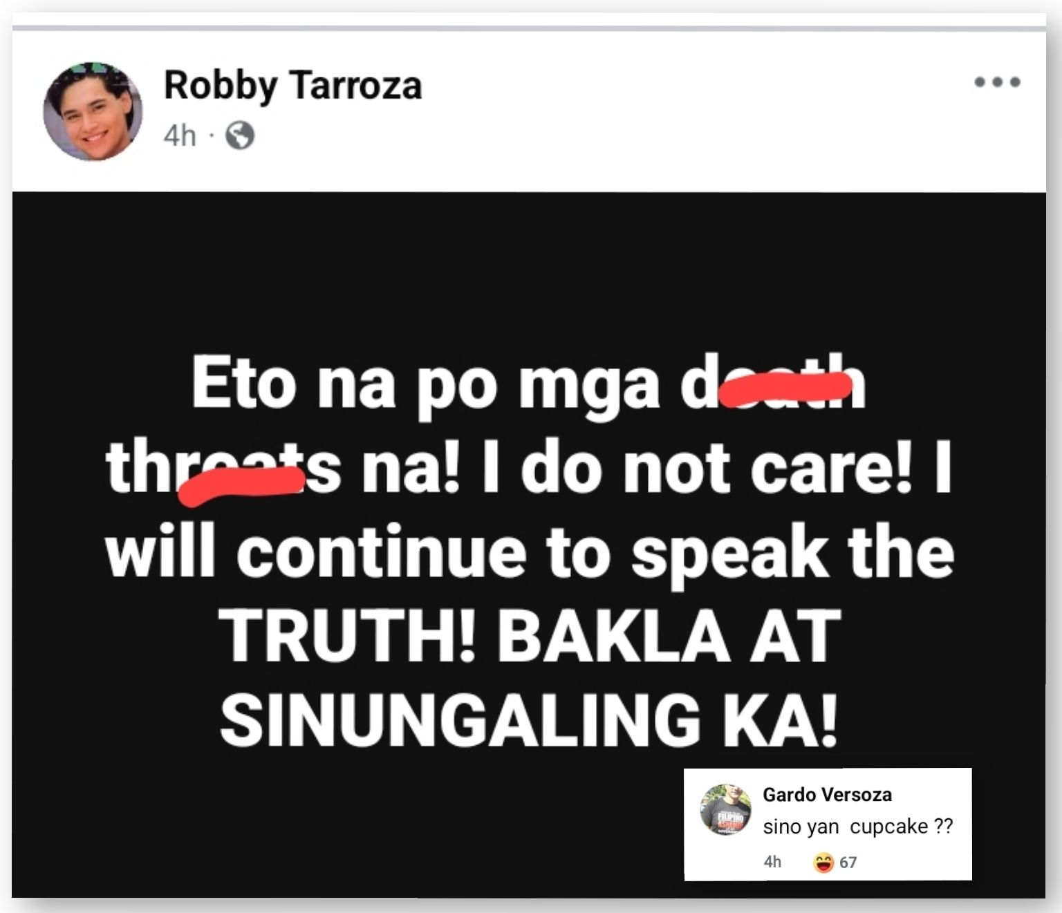 Robby Tarroza's Bold Warning to Senator Jinggoy Estrada