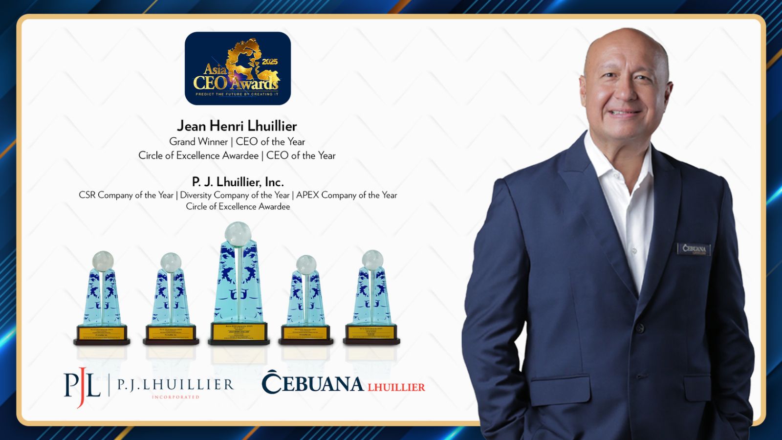 Jean Henri Lhuillier named CEO of the Year at the 2025 Asia CEO Awards