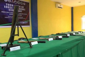 Civilians surrender high-powered firearms in Maguindanao del Sur