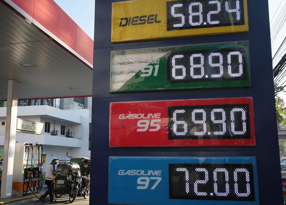 Gas prices climb again as global jitters ripple to local pumps